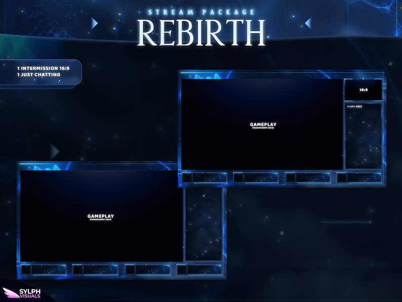 Rebirth - Twitch Overlay - Animated Alerts - Animated Screens - Dark ...
