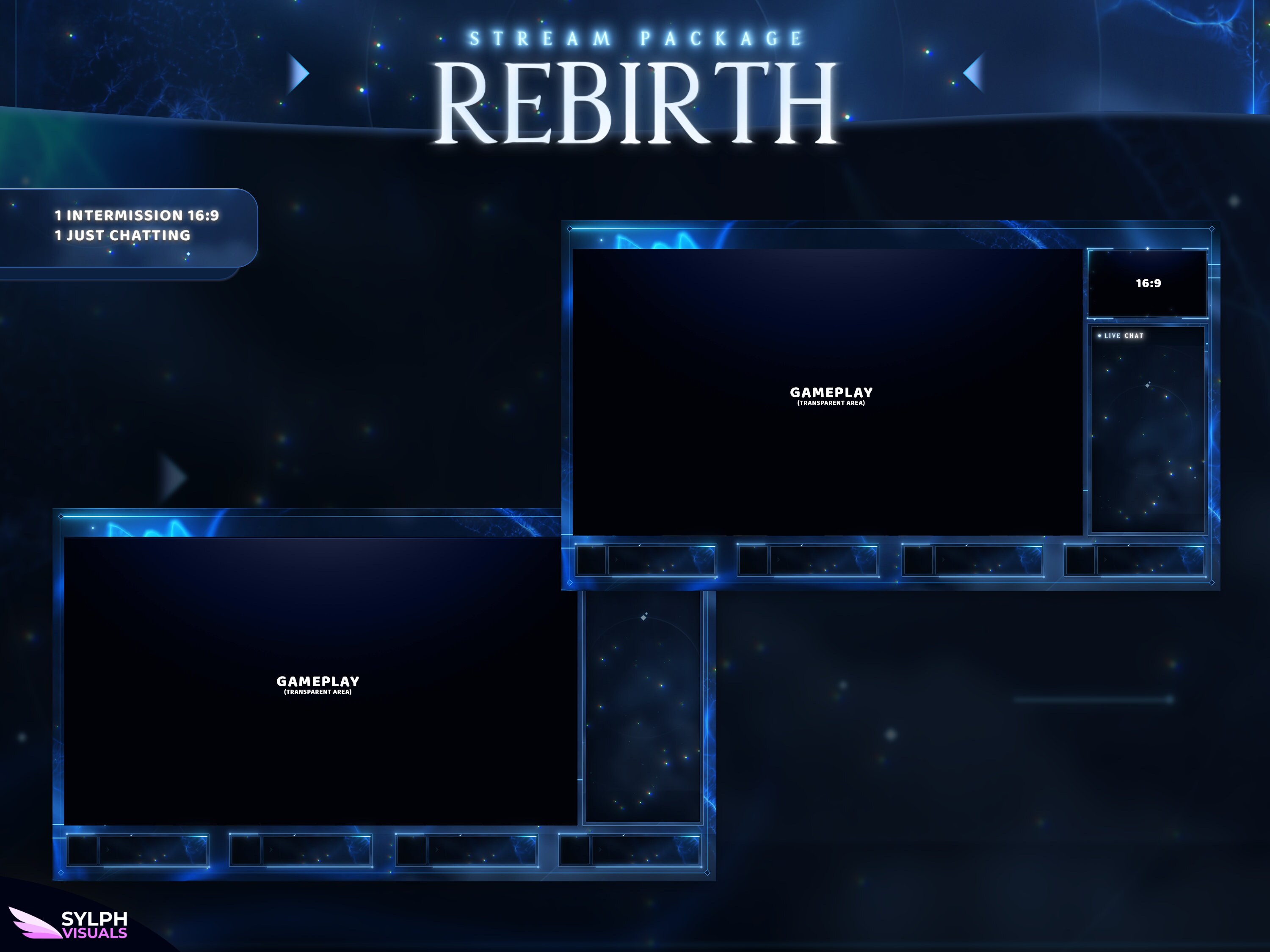 Rebirth - Twitch Overlay - Animated Alerts - Animated Screens - Dark ...