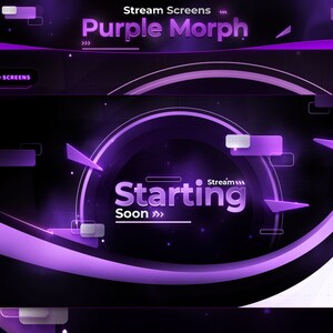 Twitch Overlay - Purple Morph - Screens Animated - Aesthetic - Purple ...