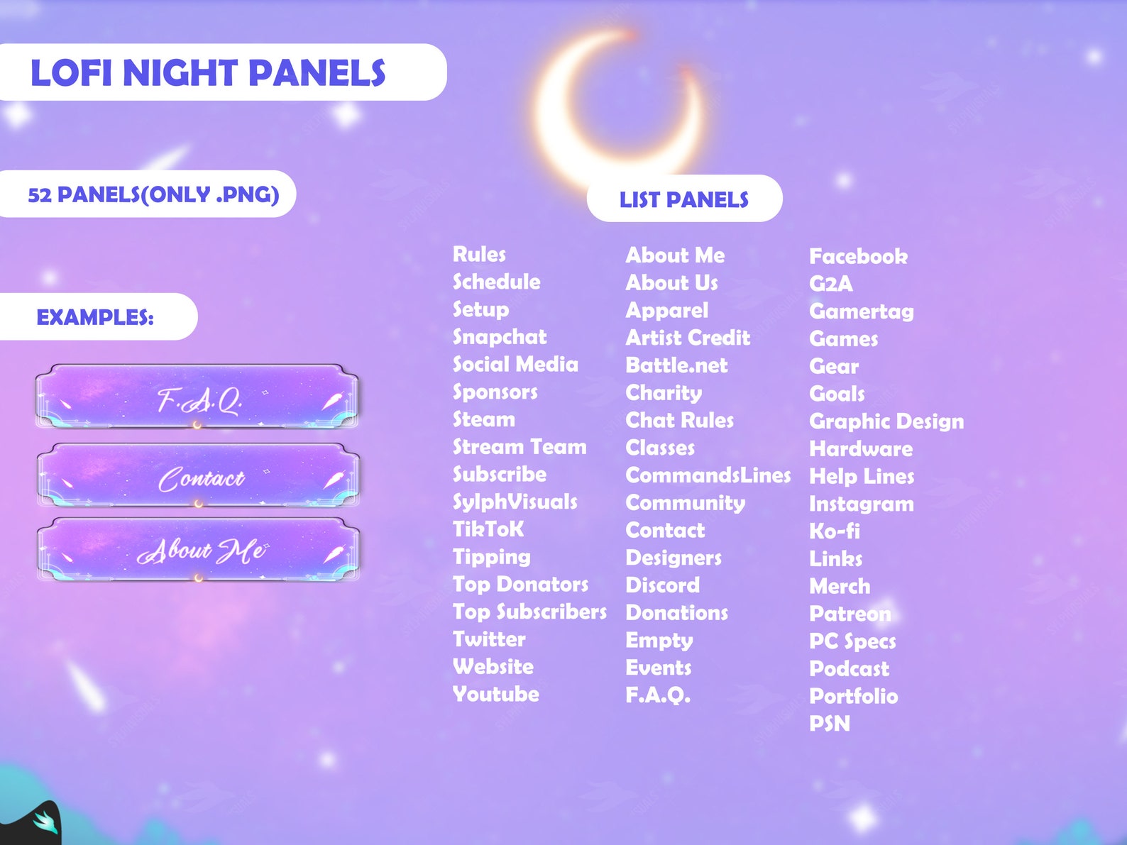 Stream Package Lofi Night Twitch Overlay Animated Alerts - Etsy