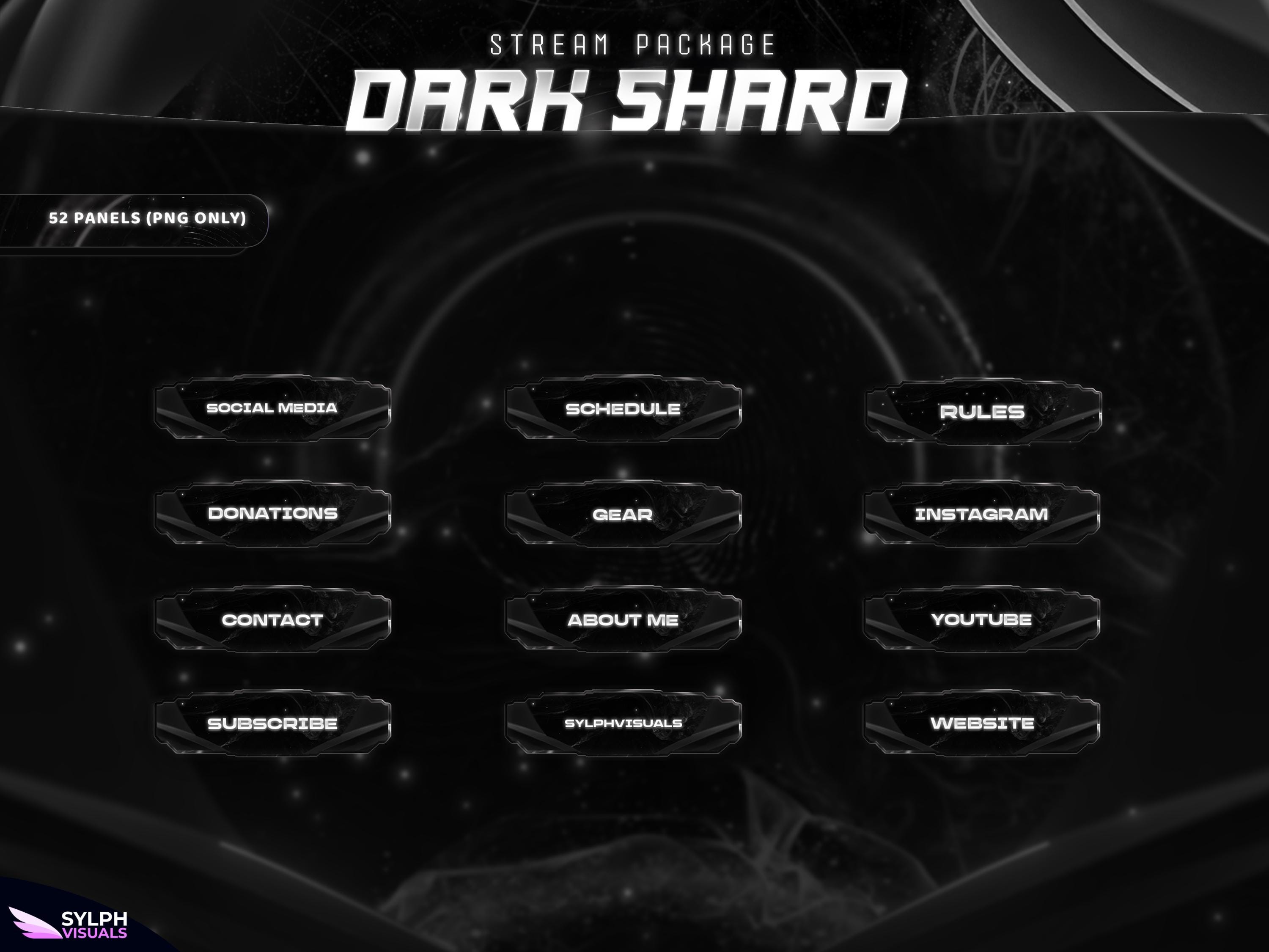 Dark Shard - Twitch Overlay - Animated Alerts - Animated Screens - Dark ...