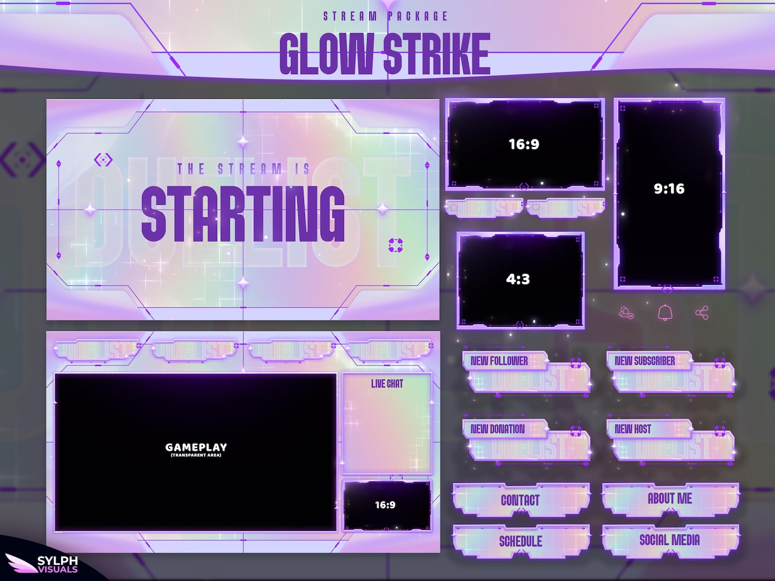 Glow Strike - Twitch Overlay - Animated Alerts - Animated Screens - FPS ...