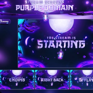 Purple Domain - Twitch Overlay - Animated Alerts - Animated Screens ...