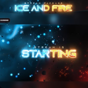 Ice and Fire - Twitch Overlay - Animated Alerts - Animated Screens ...