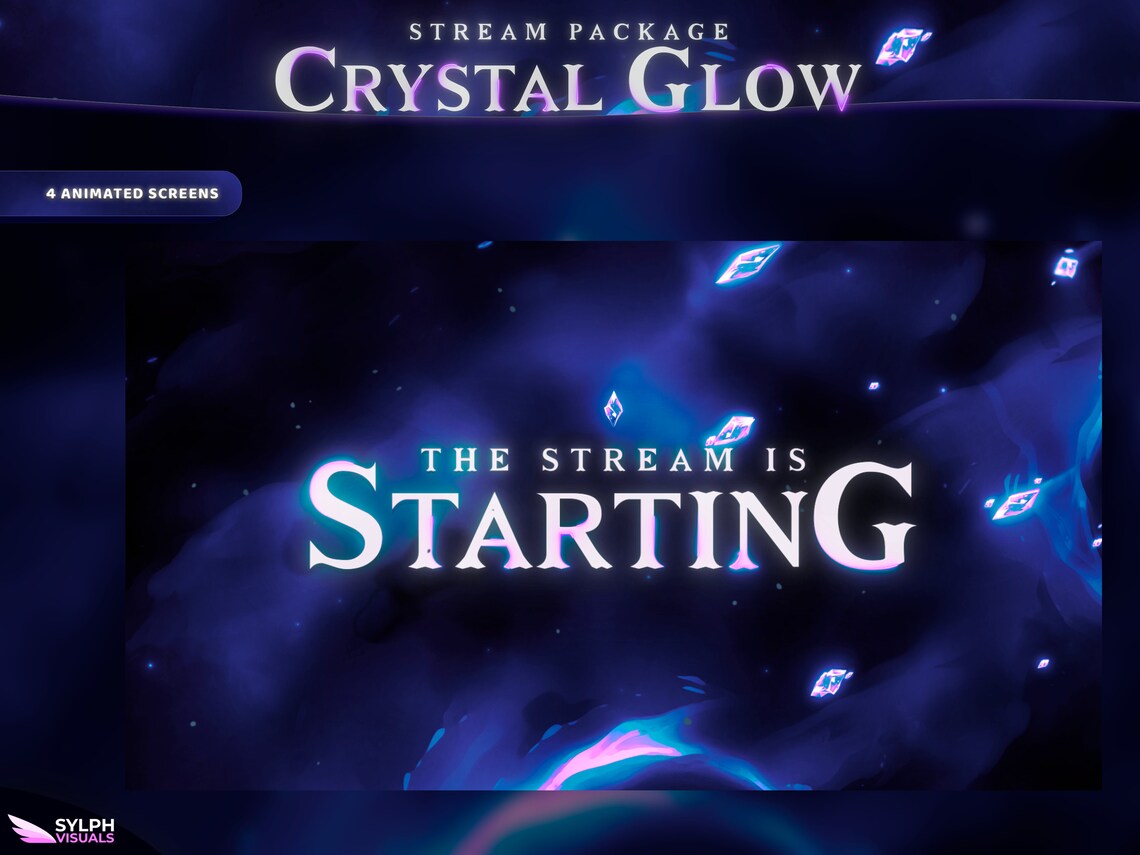 Crystal Glow - Twitch Overlay - Animated Alerts - Animated Screens ...