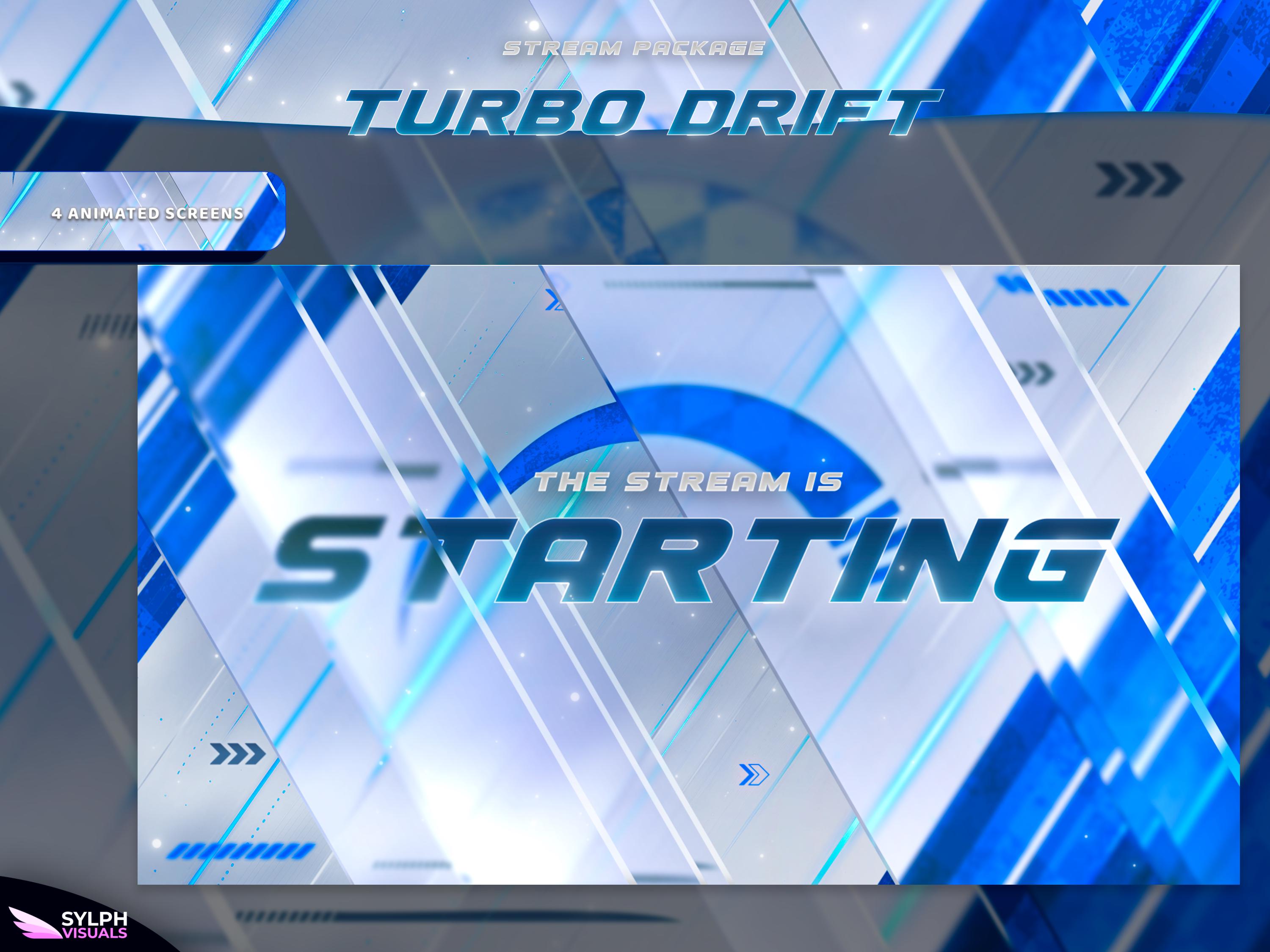 Turbo Drift - Twitch Overlay - Animated Alerts - Animated Screens ...