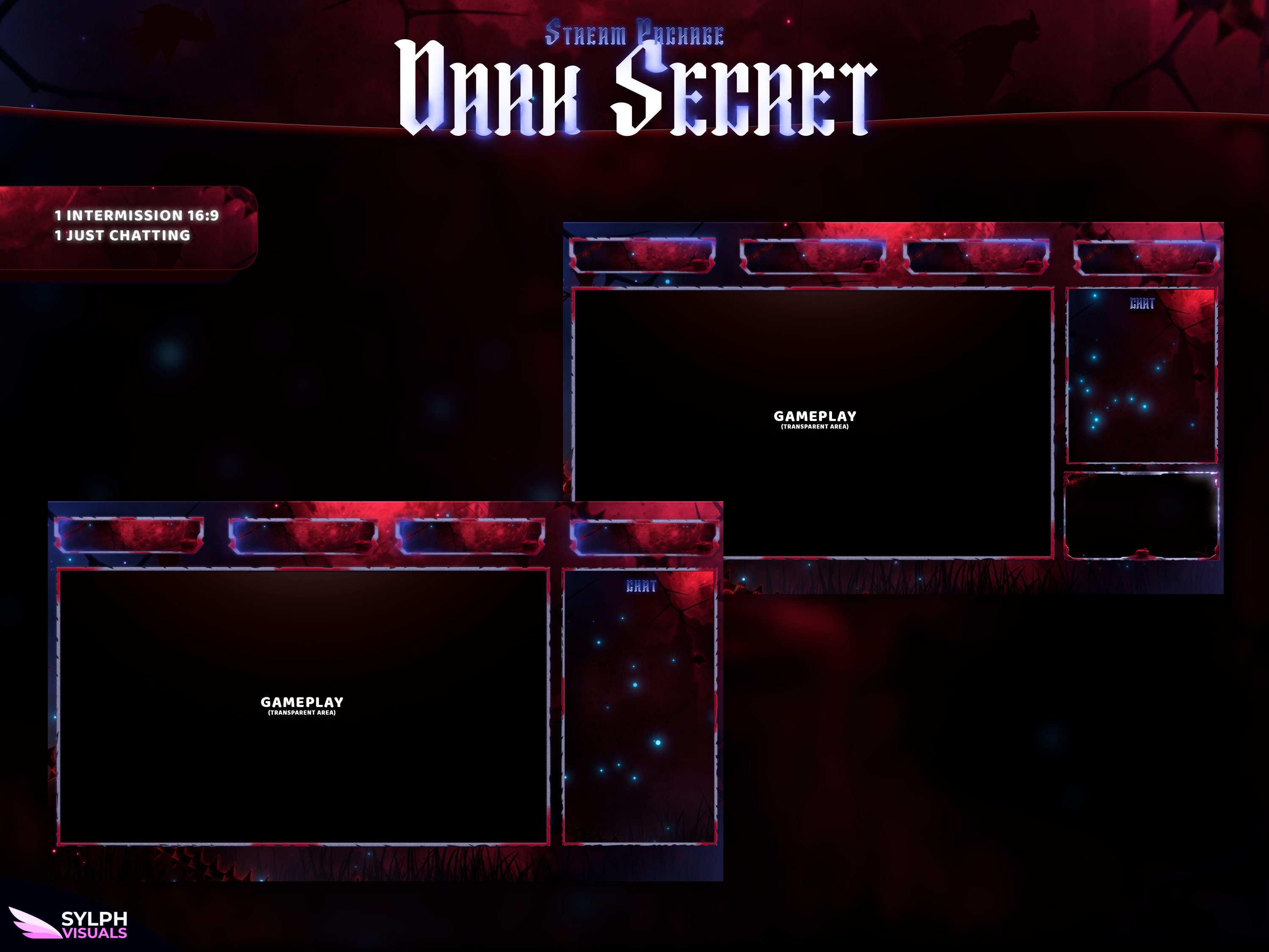 Dark Secret - Twitch Overlay - Animated Alerts - Animated Screens ...