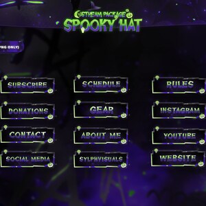 Spooky Hat - Twitch Overlay - Animated Alerts - Animated Screens - Dark ...