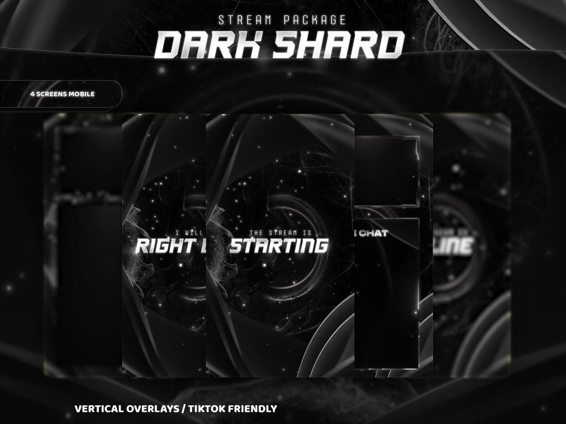 Dark Shard - Twitch Overlay - Animated Alerts - Animated Screens - Dark ...