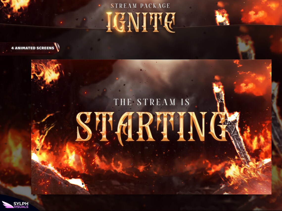 Ignite - Twitch Overlay - Animated Alerts - Animated Screens - Dark ...