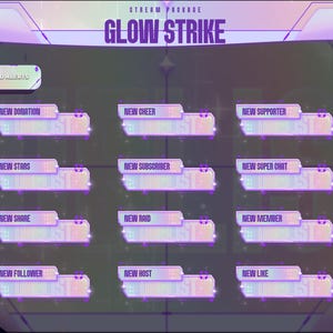Glow Strike - Twitch Overlay - Animated Alerts - Animated Screens - FPS ...