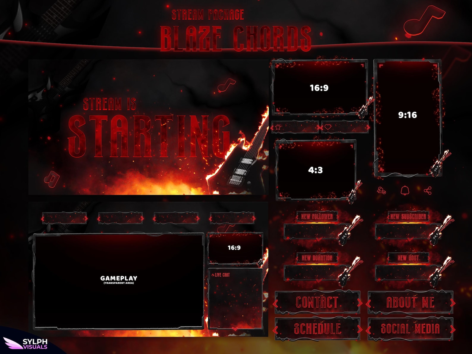 Blaze Chords - Twitch Overlay - Animated Alerts - Animated Screens ...