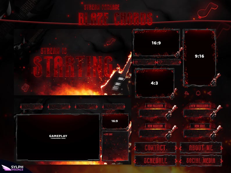 Blaze Chords - Twitch Overlay - Animated Alerts - Animated Screens ...