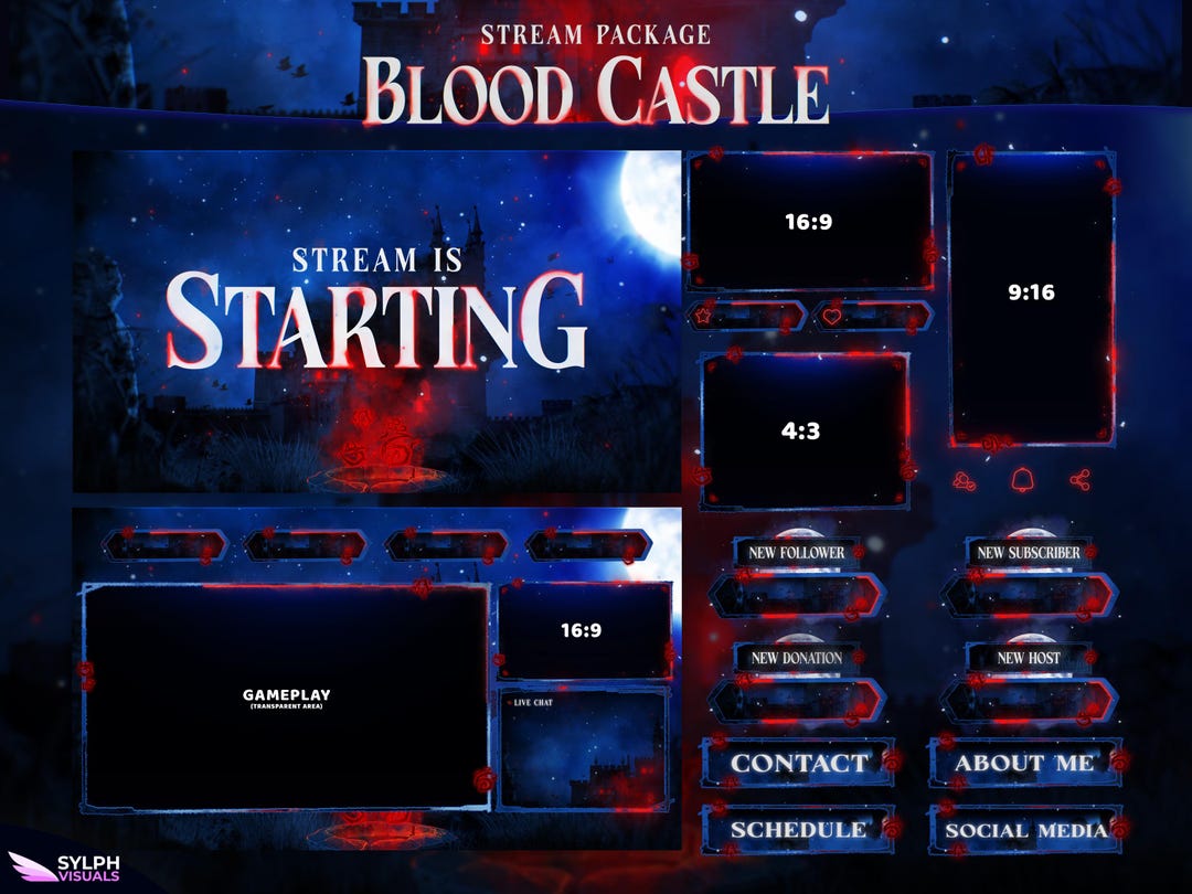 Blood Castle - Twitch Overlay - Animated Alerts - Animated Screens ...