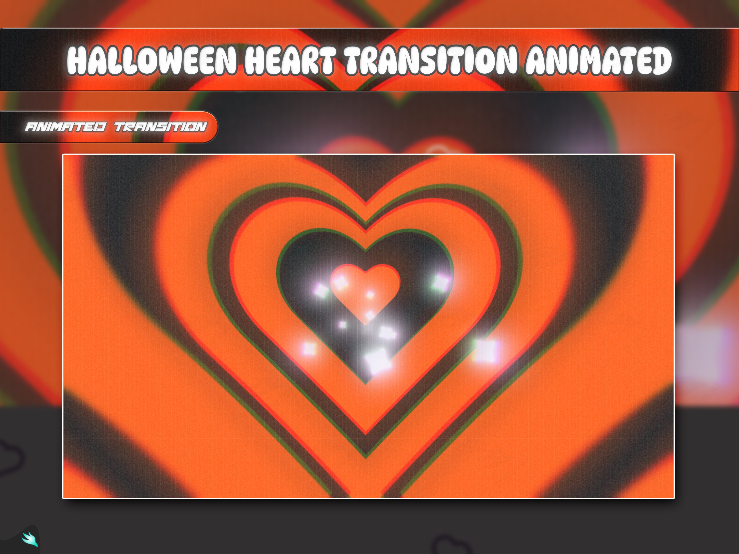 Halloween Heart Transition Twitch Stream Stinger Cute Transition ...