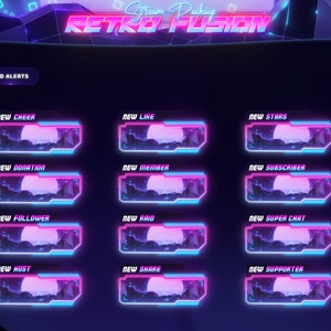 Retro Fusion - Twitch Overlay - Animated Alerts - Animated Screens ...