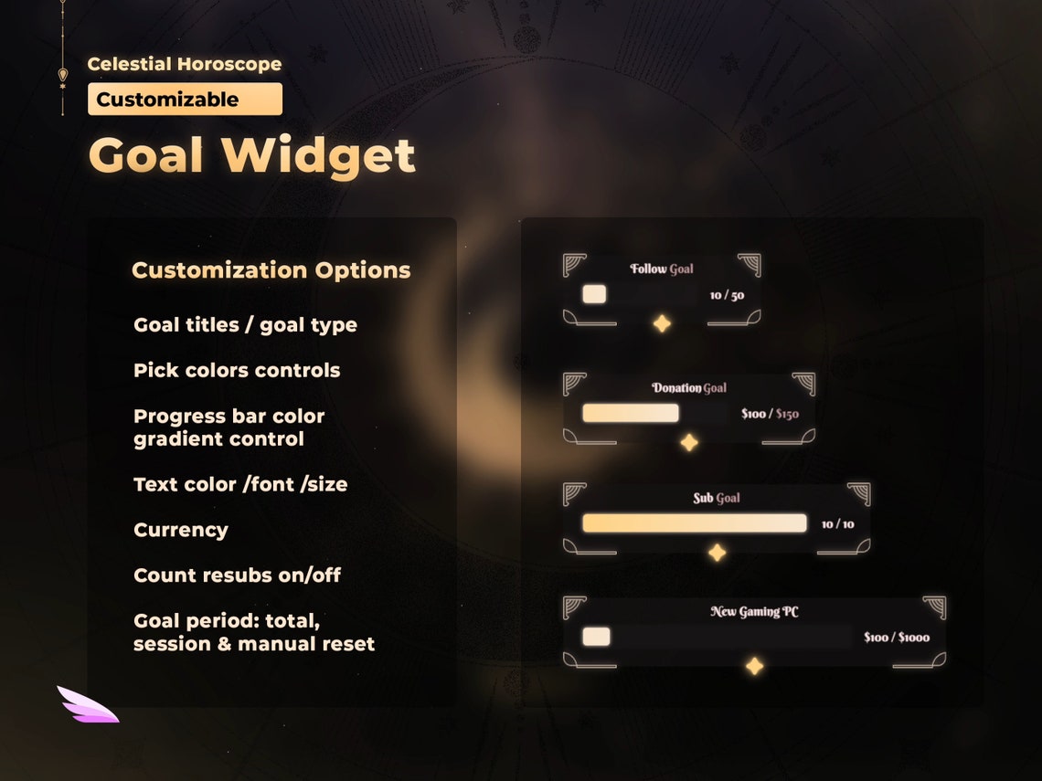 Celestial Horoscope Chat & Goal Widget - Streamelements - Animated Chat ...