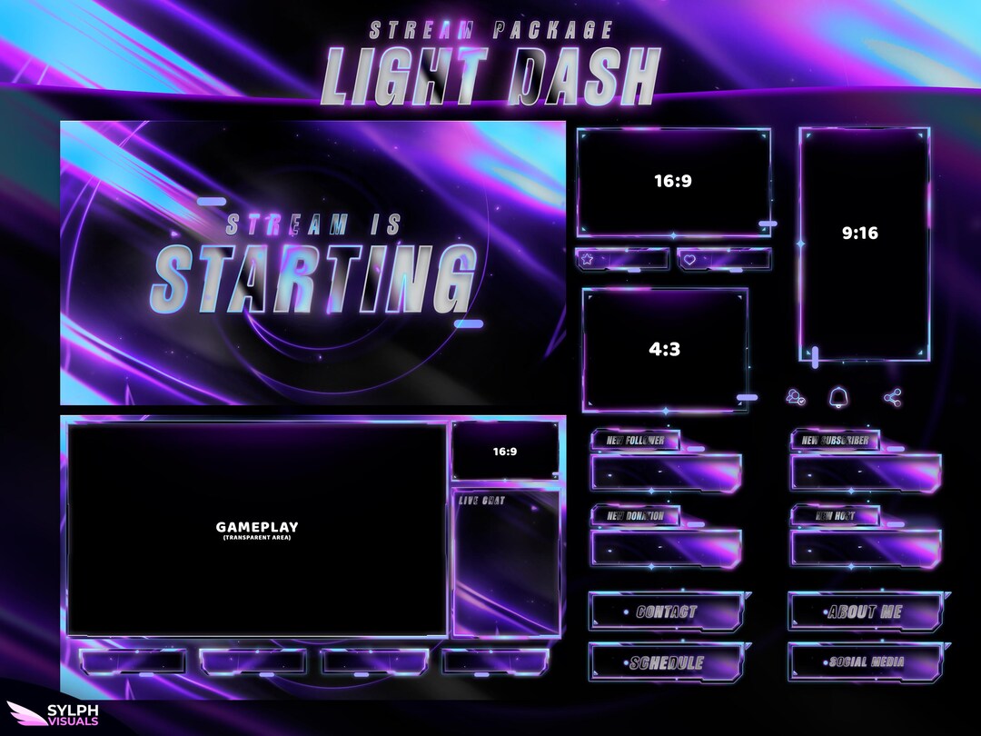 Light Dash - Twitch Overlay - Animated Alerts - Animated Screens ...