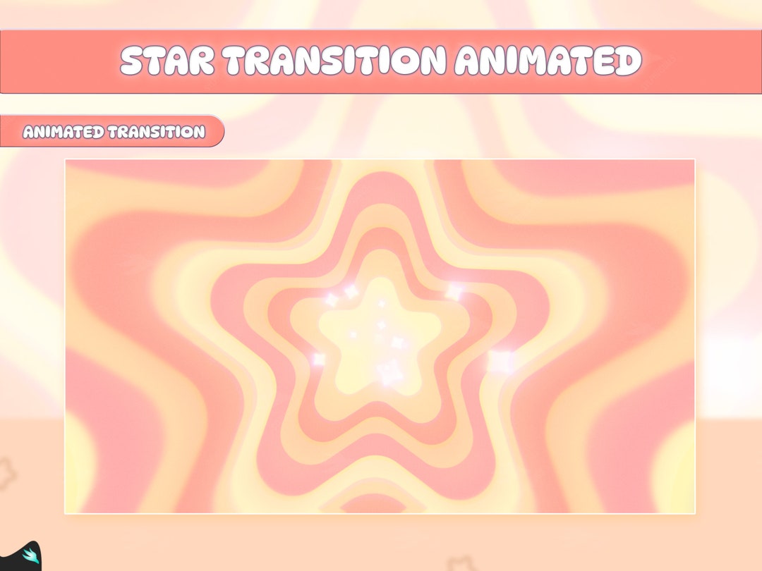 Shining Star Transition Cream | Twitch Stream Stinger | Cute Transition ...