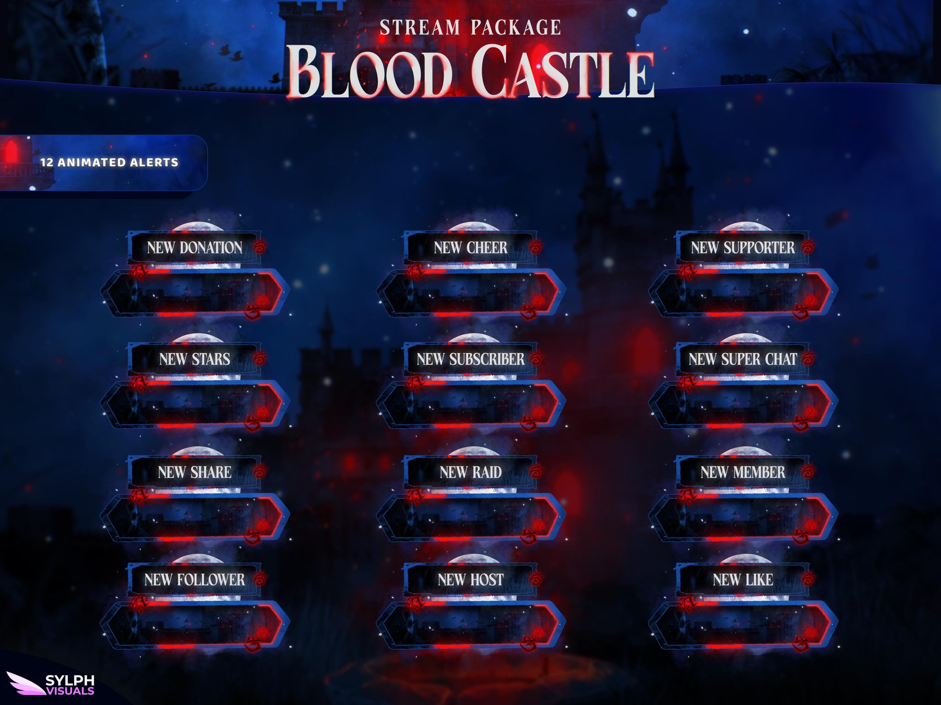 Blood Castle - Twitch Overlay - Animated Alerts - Animated Screens ...