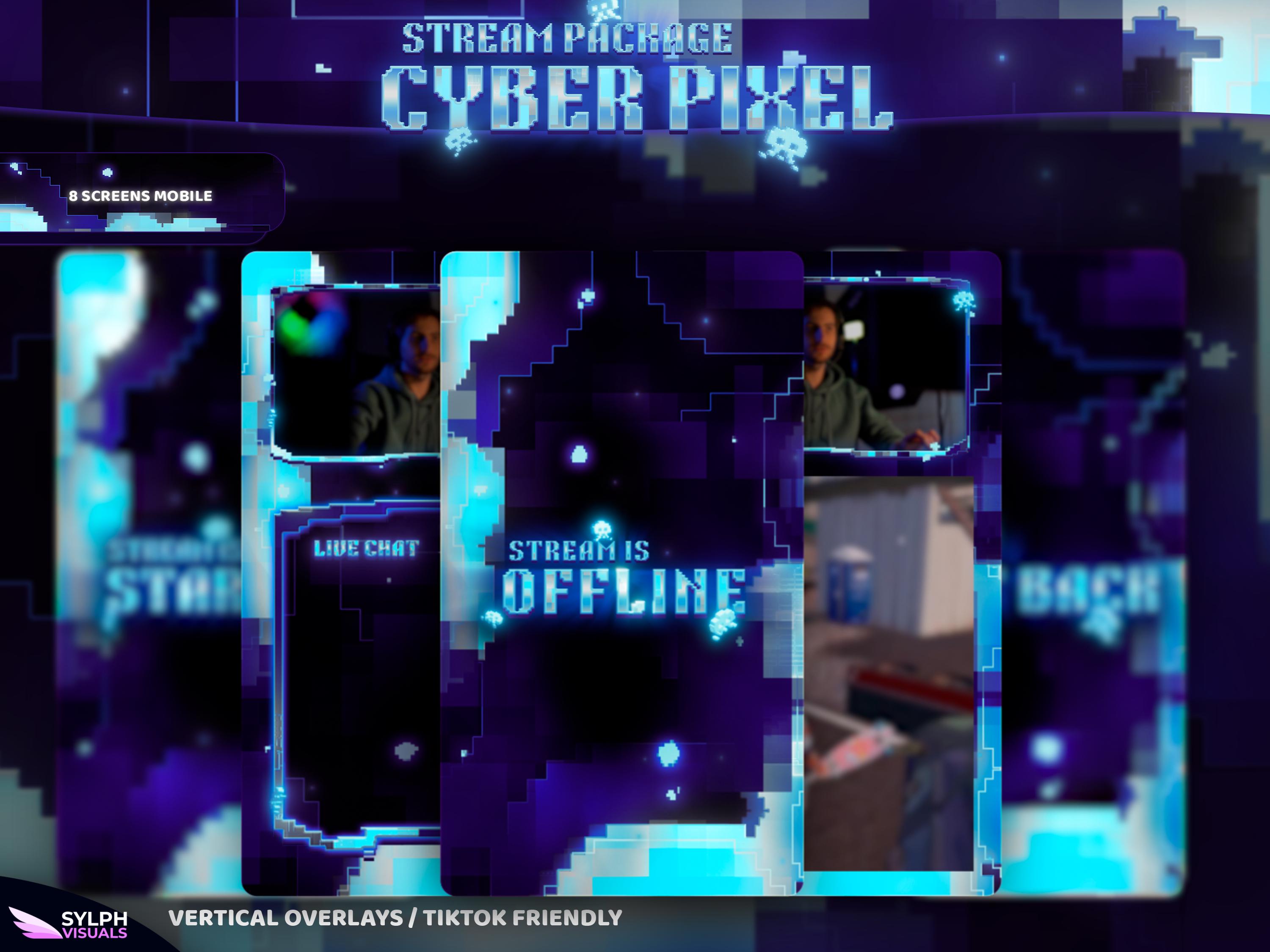 Cyber Pixel - Twitch Overlay - Animated Alerts - Animated Screens ...