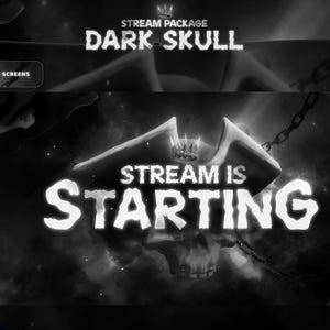 Dark Skull - Twitch Overlay - Animated Alerts - Animated Screens - Dark ...