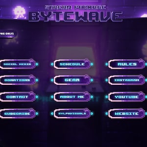 Bytewave - Twitch Overlay - Animated Alerts - Animated Screens - Retro ...