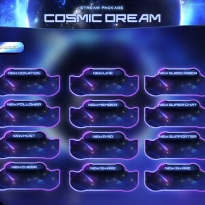 Cosmic Dream - Twitch Overlay - Animated Alerts - Animated Screens ...