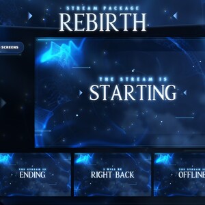Rebirth - Twitch Overlay - Animated Alerts - Animated Screens - Dark ...
