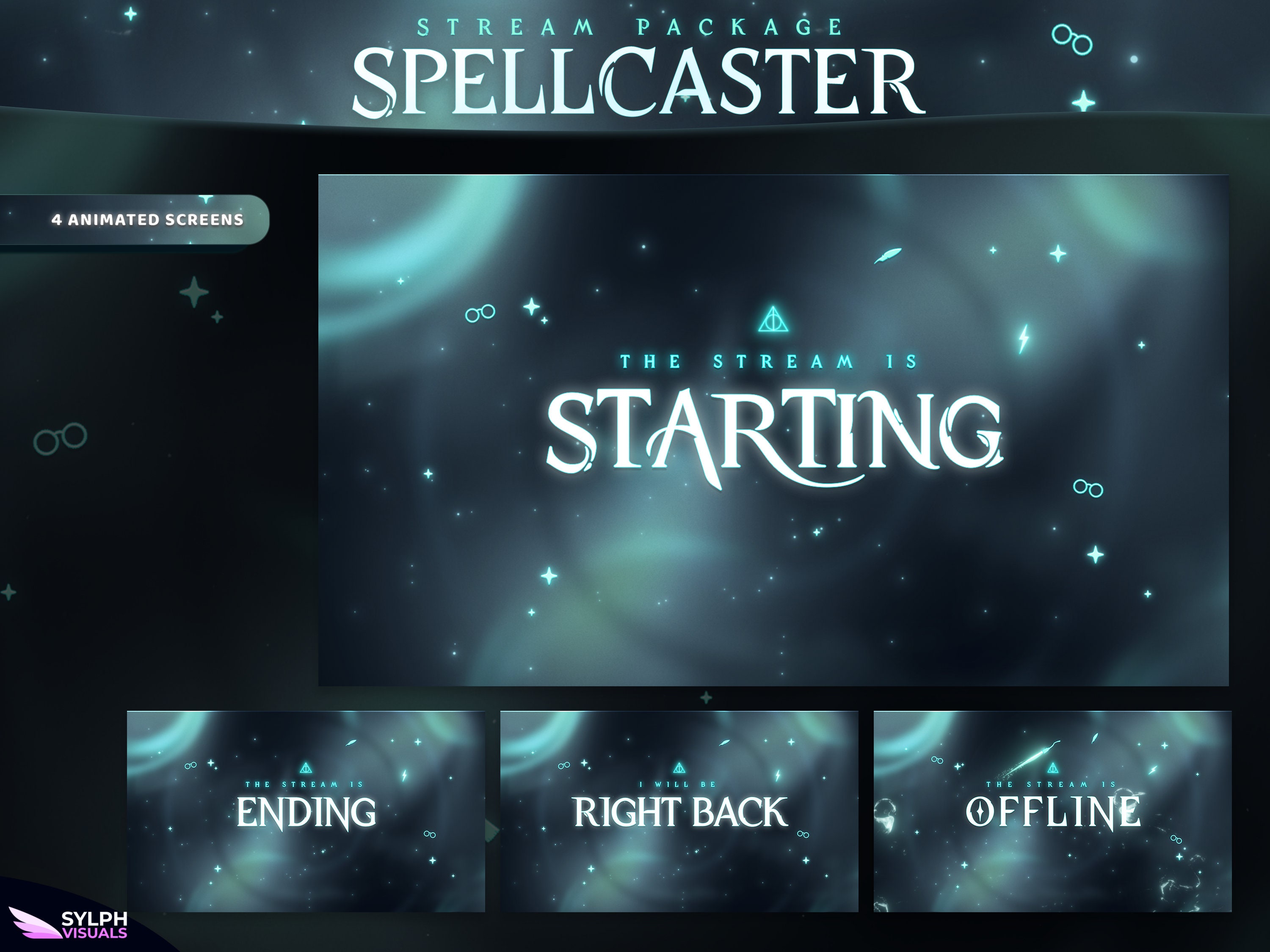Spellcaster Twitch Overlay Animated Alerts Animated Screens Panels ...
