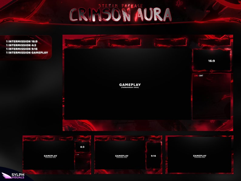 Crimson Aura - Twitch Overlay - Animated Alerts - Animated Screens ...