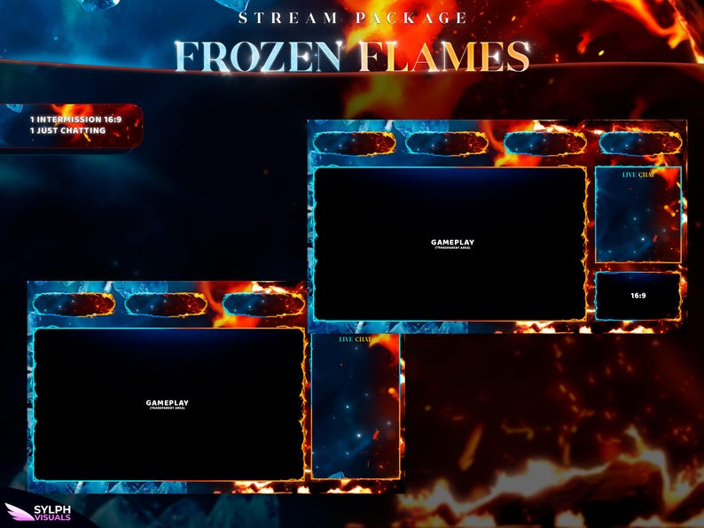Frozen Flames - Anime Twitch Overlay - Animated Alerts - Animated ...