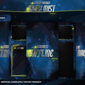 Dark Mist - Twitch Overlay - Animated Alerts - Animated Screens - Blue ...