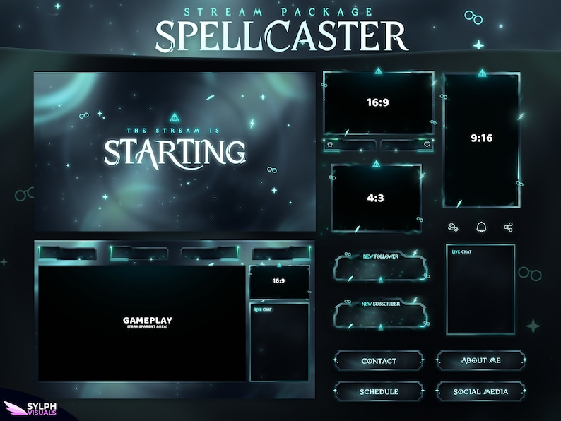 Spellcaster Twitch Overlay Animated Alerts Animated Screens Panels ...