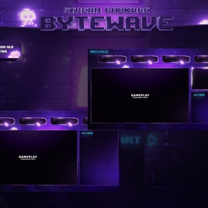 Bytewave - Twitch Overlay - Animated Alerts - Animated Screens - Retro ...