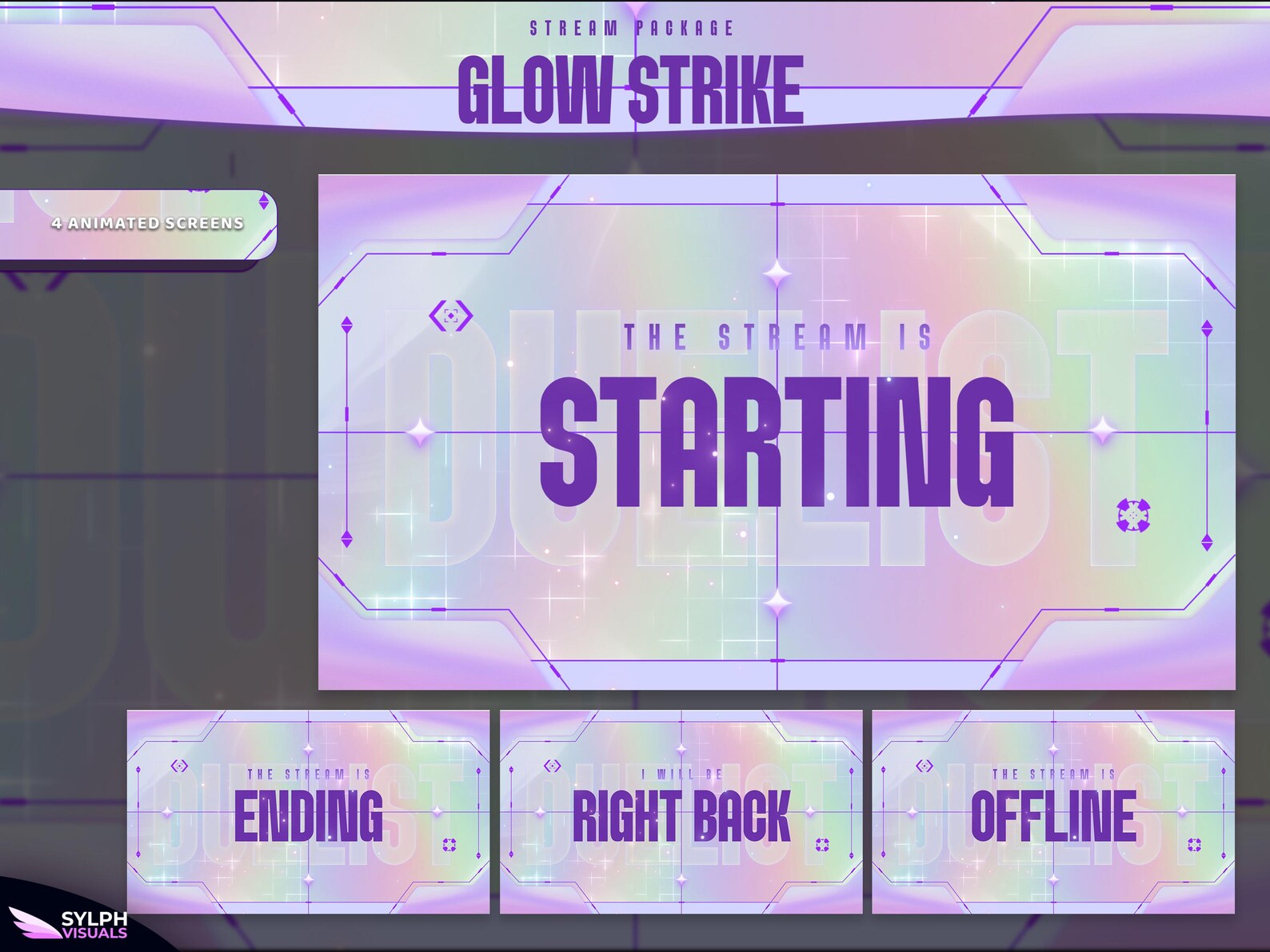 Glow Strike - Twitch Overlay - Animated Alerts - Animated Screens - FPS ...