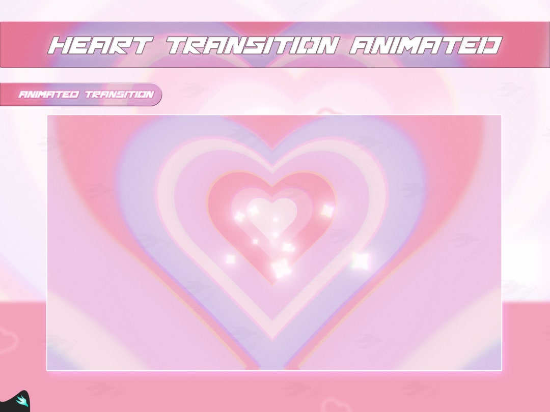 Sweet Heart Transition | Twitch Stream Stinger | Cute Transition | Pink ...