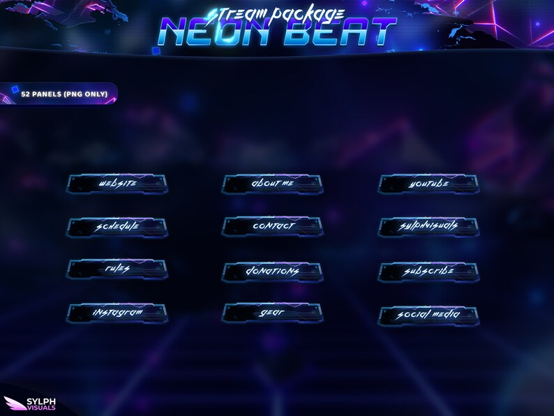 Neon Beat - Twitch Overlay - Animated Alerts - Animated Screens - Neon ...