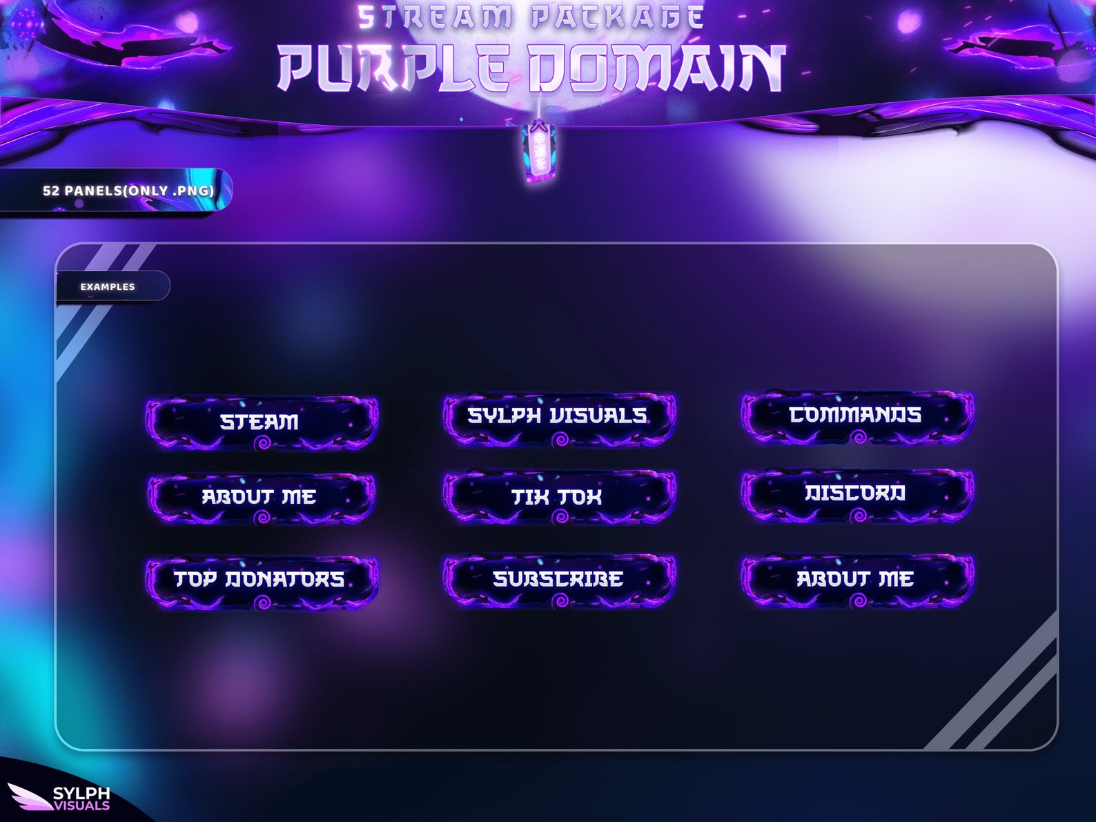 Purple Domain - Twitch Overlay - Animated Alerts - Animated Screens ...