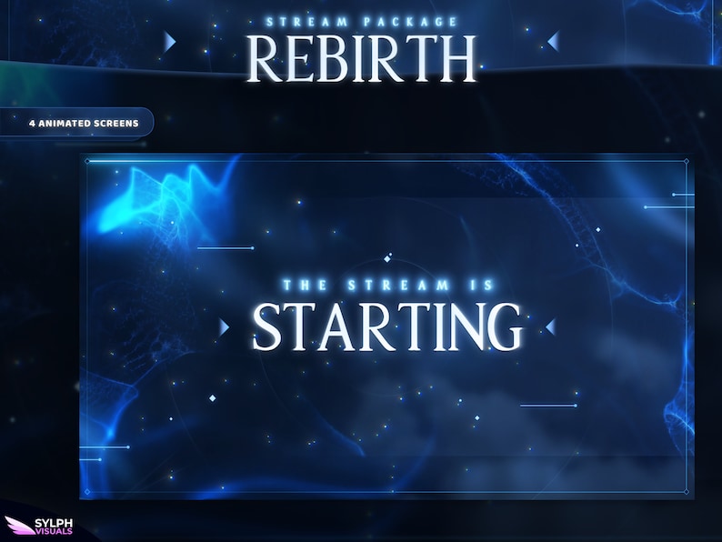 Rebirth - Twitch Overlay - Animated Alerts - Animated Screens - Dark ...