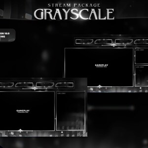 Grayscale - Twitch Overlay - Animated Alerts - Animated Screens - Dark ...