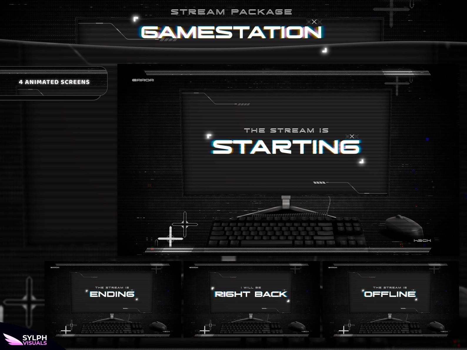 Gamestation - Twitch Overlay - Animated Alerts - Animated Screens ...