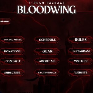 Bloodwing - Twitch Overlay - Animated Alerts - Animated Screens - Red ...