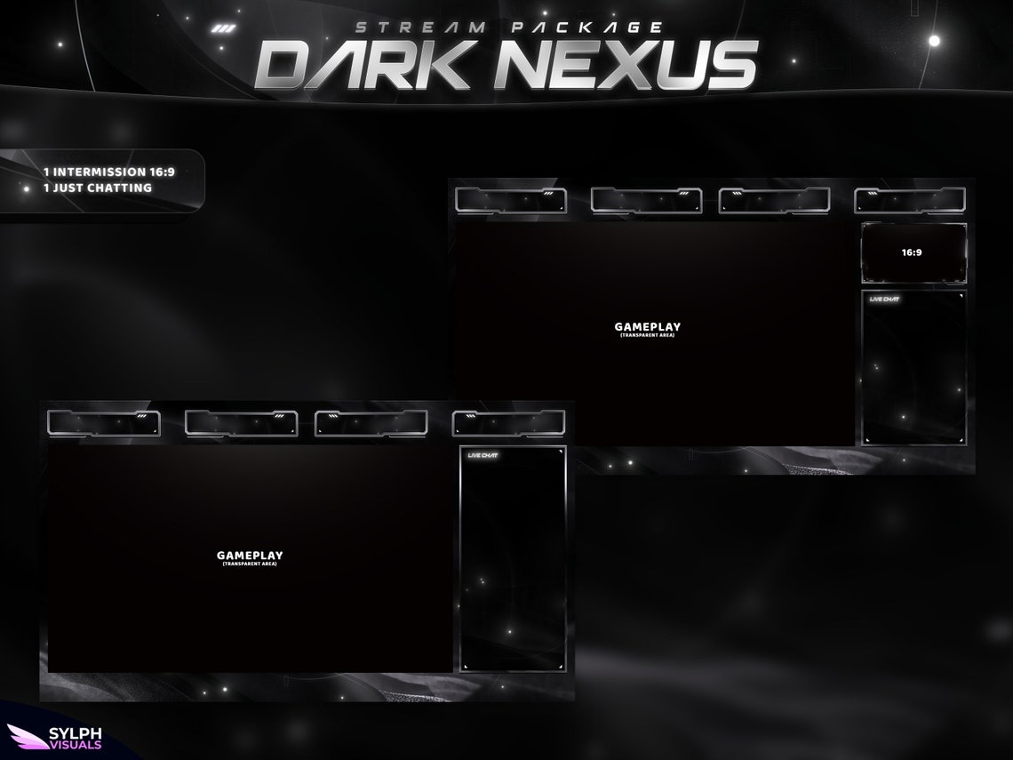 Dark Nexus - Twitch Overlay - Animated Alerts - Animated Screens - Dark Overlay - Stream Pack ...