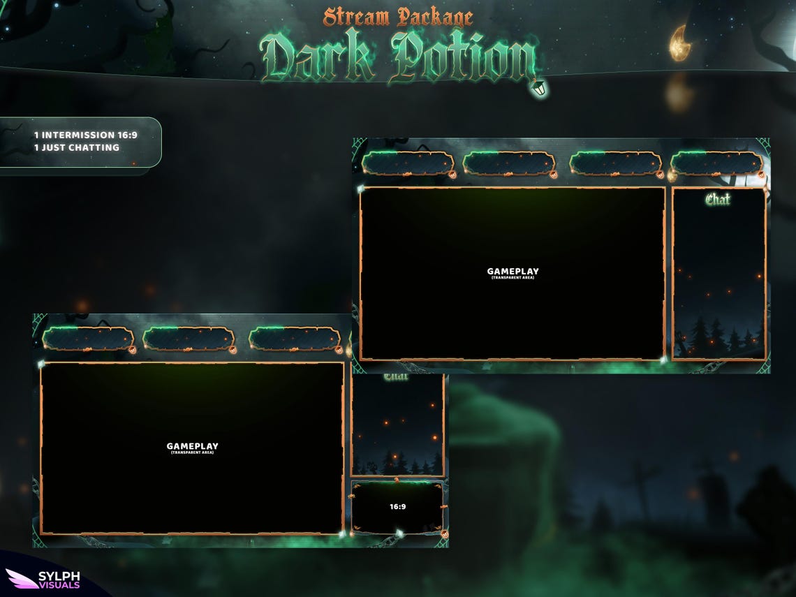 Dark Potion - Twitch Overlay - Animated Alerts - Animated Screens ...