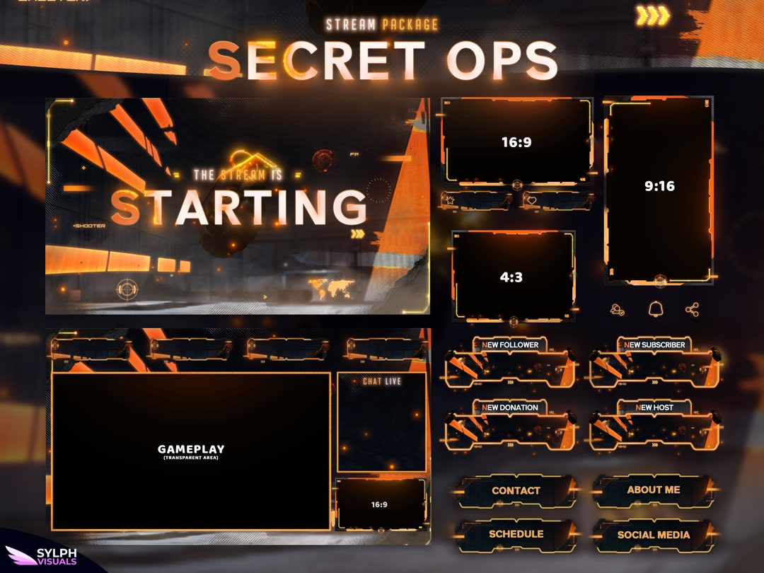 Secret Ops - Twitch Overlay - Animated Alerts - Animated Screens ...