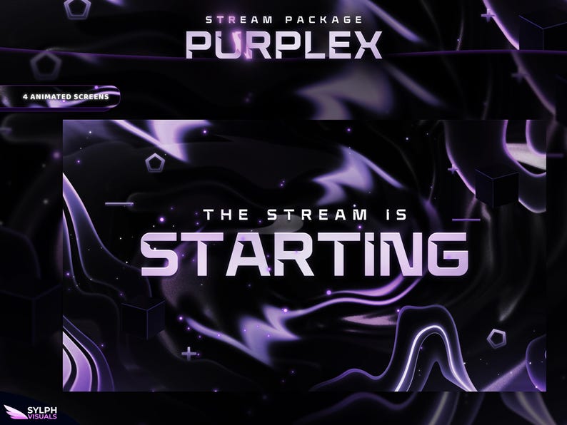 Purplex - Twitch Overlay - Animated Alerts - Animated Screens - Purple ...
