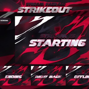 Strikeout - Twitch Overlay - Animated Alerts - Animated Screens - Red ...