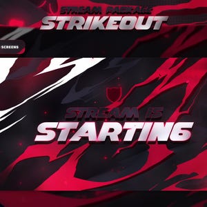 Strikeout - Twitch Overlay - Animated Alerts - Animated Screens - Red ...