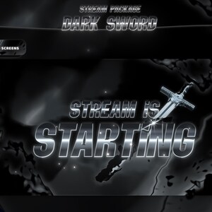 Dark Sword - Twitch Overlay - Animated Alerts - Animated Screens - Dark ...